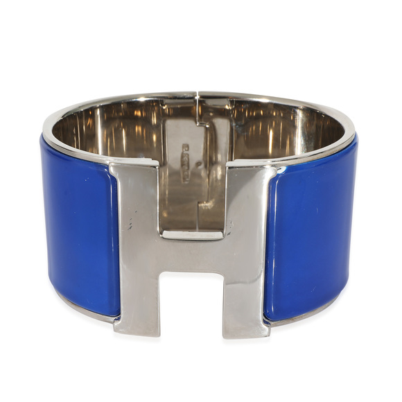 Hermes | Jewelry | Hermes Palladiam Plated Xl Clic Clac H Bracelet In ...